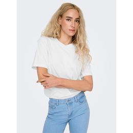 Only Damen Only T-Shirt &raquo;ONLMONJA S/S TEE JRS NOOS&laquo; wei&szlig; L