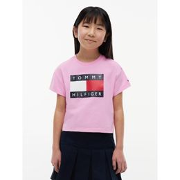 Tommy Hilfiger M&auml;dchen T-Shirt Kinder bis 16 Jahre, mit Rundhalsausschnitt 86