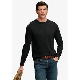 Superdry Herren Langarmshirt &raquo;CLASSIC SLUB WAFFLE TOP&laquo; aus Baumwolle, Relaxed Fit, mit Rundhalsausschnitt schwarz M