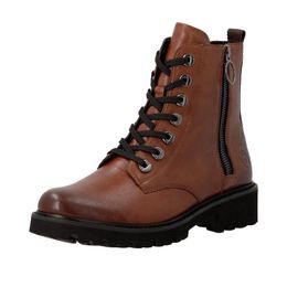 Remonte Damen Schn&uuml;rstiefelette Blockabsatz, Stiefelette, Schn&uuml;rboots, im modischen Used Look braun 38