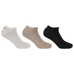 Fila Damen Socken &raquo;UNISEX INVISIBLE PLAIN SOCKS&laquo; 3 Paar tlg. mit eingestricktem Logo an der Ferse wei&szlig; 43-46
