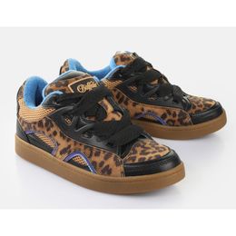 Buffalo Damen Sneaker &raquo;LIBERTY SKATE&laquo; Retro-Sneaker, Freizeitschuh, Schn&uuml;rschuh in trendiger Leo-Optik braun 37
