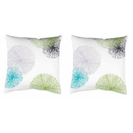 Home Wohnideen Dekokissen &raquo;SCOPPIO&laquo; Kissenh&uuml;lle mit F&uuml;llung gr&uuml;n Polyester B/L: 50cm x 50cm, 2 Stk.