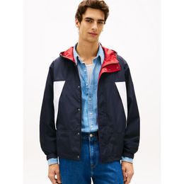 Tommy Hilfiger Damen Wendejacke &raquo;REVERSIBLE COLOR BLOCK&laquo; mit Kapuze wasserfeste Regenjacke, Regular fit zum Wenden blau L