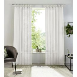 OTTO home Gardine &raquo;XANA&laquo; Schlaufen 1 Stk. tlg. Bestseller, einfarbig, 1 Schal, pflegeleicht, preiswert! silber Voile, Polyester 145cm, Schlaufen, 