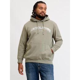 Jack & Jones PlusSize Jack & Jones Plussize Herren Jack & Jones PlusSize Kapuzensweatshirt &raquo;JJAVERY SWEAT HOOD PLS&laquo;, Baumwollmischung, normal geschnitten gr&uuml;n 4XL