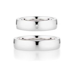 Bruno Banani Unisex Trauring &raquo;Schmuck Geschenk Ehering Hochzeit Damenring Herrenring&laquo; wahlweise mit oder ohne Brillant, Made in Germany silber 66, 