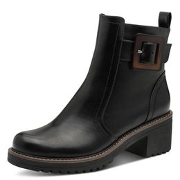Marco Tozzi Damen Marco Tozzi Stiefelette Blockabstz, Herbstboots in veganer Verarbeitung schwarz 37