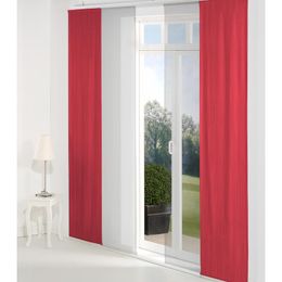 WIRTH Schiebegardine &raquo;LANGWASSER&laquo; Klettband 1 Stk. tlg. inkl. Beschwerungsstange rot Jacquard, Polyacryl, Polyester 245cm, Klettband, 60cm