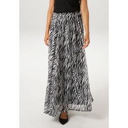 Aniston Casual Damen Aniston CASUAL Maxirock im trendigen Zebra-Muster 36