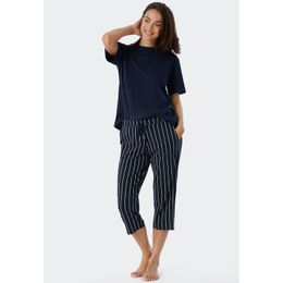 Schiesser Damen 3/4-Hose &raquo;Mix + Relax&laquo; seitliche Taschen, Bindeband bunt 36, N-Gr