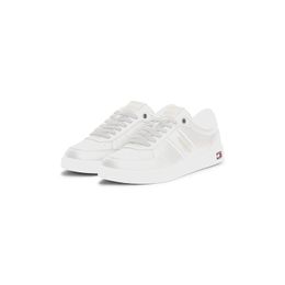 Tommy Jeans Herren Sneaker &raquo;LIGHTWEIGHT FLAG LEATHER COURT&laquo; Freizeitschuh, Halbschuh, Schn&uuml;rer mit Logoflagge im Plateau 40