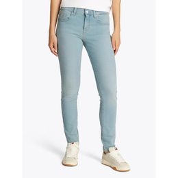 Tommy Jeans Damen Skinny-fit-Jeans &raquo;SOPHIE LW SKN&laquo; mit Logo-Badge, in Kn&ouml;chell&auml;nge blau 33, L&auml;nge 28