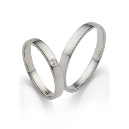 Firetti Unisex Trauring &raquo;Schmuck Geschenk Hochzeit Ehering "LIEBE"&laquo; Made in Germany - wahlweise mit oder ohne Zirkonia (synth.) silber 60,mit Zirkonia