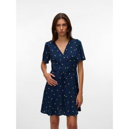 V&eacute;ro Moda Vero Moda Damen Minikleid &raquo;VMALBA SS SHORT DRESS WVN NOOS&laquo; Viskose, slim fit blau XS, N-Gr