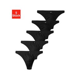 H.I.S. H.I.S Herren String &raquo;Herren Unterhose&laquo; Packung, 5 Stk. in Baumwollstretch-Qualit&auml;t schwarz 9 (XXXL), 5 Stk.