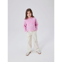 name it Kinder Cargohose &raquo;NKFROSE f&uuml;r M&auml;dchen mit Cargotaschen und Stretch&laquo; unifarben, modisch, regular fit, Baumwollmischung, Web beige 164, N-Gr