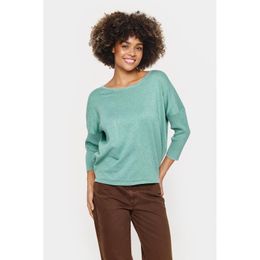 Saint Tropez Damen Rundhalspullover &raquo;A2561, MilaSZ R-Neck&laquo; Viskosemischung, Casual fit blau XL