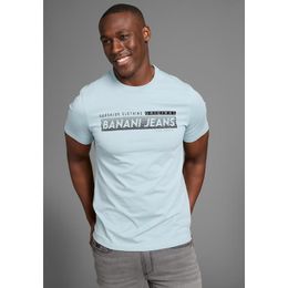 Bruno Banani Herren T-Shirt T-Shirt in schmaler Passform blau L (52/54)