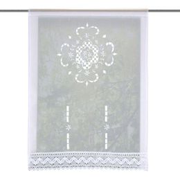 Home Wohnideen Scheibengardine &raquo;ALEGRA&laquo; Stangendurchzug 1 Stk. tlg. wei&szlig; Polyester 100cm, Stangendurchzug, 90cm