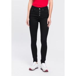 Arizona Damen Skinny-fit-Jeans &raquo;Ultra Stretch&laquo; extra-enger Beinschnitt, hohe Leibh&ouml;he, kn&ouml;chellang schwarz 36, N-Gr