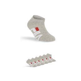 Fila Herren Sneakersocken &raquo;JUNIOR UNISEX INVISIBLE SOCKS&laquo; 6 Paar tlg. mit Logoschriftzug seitlich grau 23-26