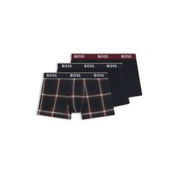 HUGO BOSS BLACK Boss Black Boxershorts 3er Pack Kariert & Mehrfarbig