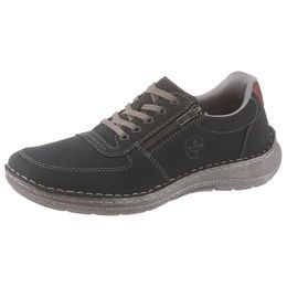 Rieker Herren Schn&uuml;rschuh mit seitlichem Rei&szlig;verschluss, Freizeitschuh, Halbschuh, Schn&uuml;rschuh blau 43