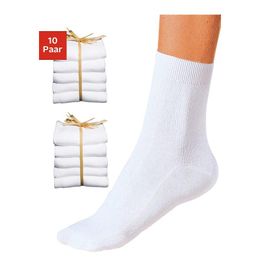 GO IN Damen GO IN Basicsocken Packung, 10 Stk. tlg. unifarben wei&szlig; 35-38