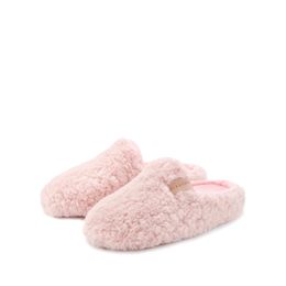 ELBSAND Damen Pantolette &raquo;Hausschuh, Pantoffel, Mule&laquo; mit kuscheligem Fellimitat rosa 41