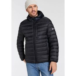 Champion Herren Steppjacke &raquo;Hooded Jacket&laquo; mit Kapuze w&auml;rmende Steppware, mit Kapuze, atmungsaktiv, aus Polyamid schwarz XXL