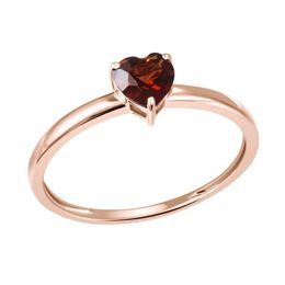 Firetti Damen Fingerring &raquo;Schmuck Geschenk Gold 375 Damenring Ring Beisteckring Herz&laquo; mit Topas (behandelt), London Blue Topas oder Granat 58, 