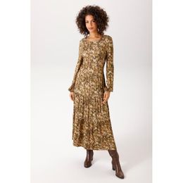 Aniston Casual Damen Aniston CASUAL Midikleid - allover mit kleinen Bl&uuml;ten bedruckt - NEUE KOLLEKTION 48, N-Gr