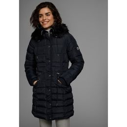 Kangaroos Damen Kangaroos Steppjacke mit Kapuze figurbetonter Schnitt, mit Rei&szlig;verschlusstaschen schwarz 40