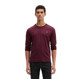 Marc O'Polo Marc O'polo Herren Marc O'Polo Longsleeve 2 shaped aus Bio-Baumwolle rot XXL