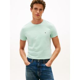 Tommy Hilfiger Herren T-Shirt &raquo;STRETCH SLIM FIT&laquo; unifarben, casual, slim fit, Baumwollmix, Rundhals gr&uuml;n XXL