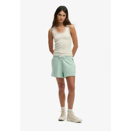 Superdry Damen Shorts &raquo;STUDIOS SWEAT SHORT&laquo; Slim Fit, mit Tunnelzug, aus Baumwolle und Jersey, unifarben gr&uuml;n XS, N-Gr
