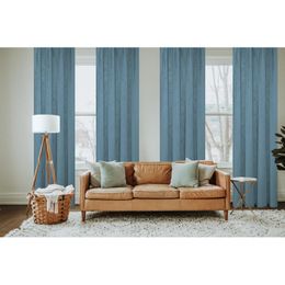 Gardine &raquo;SOFTY&laquo; &Ouml;sen 1 Stk. tlg. &Ouml;senschal Leinenstruktur SOFT blau Leinenstruktur, Polyester 160cm, &Ouml;sen, 140cm