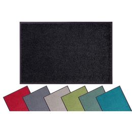 OTTO home Fu&szlig;matte &raquo;Clean & Walk&laquo; rechteckig 7 mm H&ouml;he Schmutzfangmatte, T&uuml;rmatte, In- und Outdoor, Teppich, L&auml;ufer, waschbar schwarz Polyamid B : 
