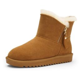 Ara Damen Winterboots &raquo;ALASKA Short Zip&laquo; Stiefel aus echtem Lammfell mit Rei&szlig;verschluss, G-Weite (weit) braun 37