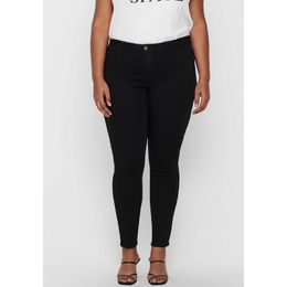 Only Carmakoma Damen Only CARMAKOMA Skinny-fit-Jeans &raquo;CARTHUNDER REG PUSH UP SK DNM&laquo; schwarz 44, L&auml;nge 32