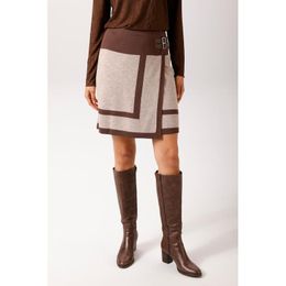 Aniston Casual Damen Aniston CASUAL Wickelrock mit seitlichen Schnallen verziert 38