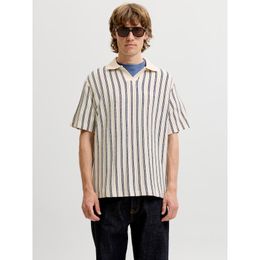 Jack & Jones Jack & Jones Herren Poloshirt &raquo;JPRBLUHARRY SS SPLIT NECK POLO SN&laquo; Baumwollmischung, regular fit beige L