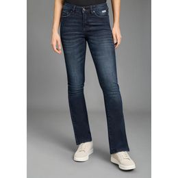 Kangaroos Damen Kangaroos Bootcut-Jeans mit ausgestellter Beinform, aus Baumwolle und Elasthan blau 50, N-Gr