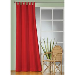 WIRTH Gardine &raquo;Daria&laquo; Schlaufen 1 Stk. tlg. rot Polyester 145cm, Schlaufen, 135cm