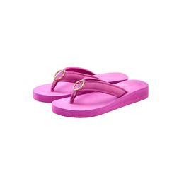 Lascana Damen Lascana Badezehentrenner &raquo;Sandale, Badeschuh, Pantolette, Badelatsche, Flip Flop, Sommerschuh,&laquo; Zehentrenner mit Ringapplikation "Italy"