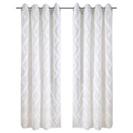 Bruno Banani Gardine &raquo;Lynn&laquo; &Ouml;sen 1 Stk. tlg. sch&ouml;ner Schal, Scherli, zeitlos und modern wei&szlig; Scherli, Polyester 145cm, &Ouml;sen, 140cm