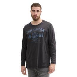 Tom Tailor Plus Herren Tom Tailor PLUS Langarmshirt mit Print/Gro&szlig;e Gr&ouml;&szlig;en 5XL