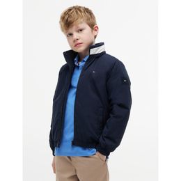 Tommy Hilfiger Herren Blouson mit Kapuze Kapuze im Kragen verstaubar, Regular Fit, Kinder bis 16 Jahre 10 (140)