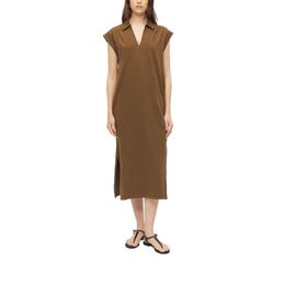 s.Oliver Damen s.Oliver Tunikakleid Ohne Taschen Sommerkleid mit V-Ausschnitt braun 44, N-Gr